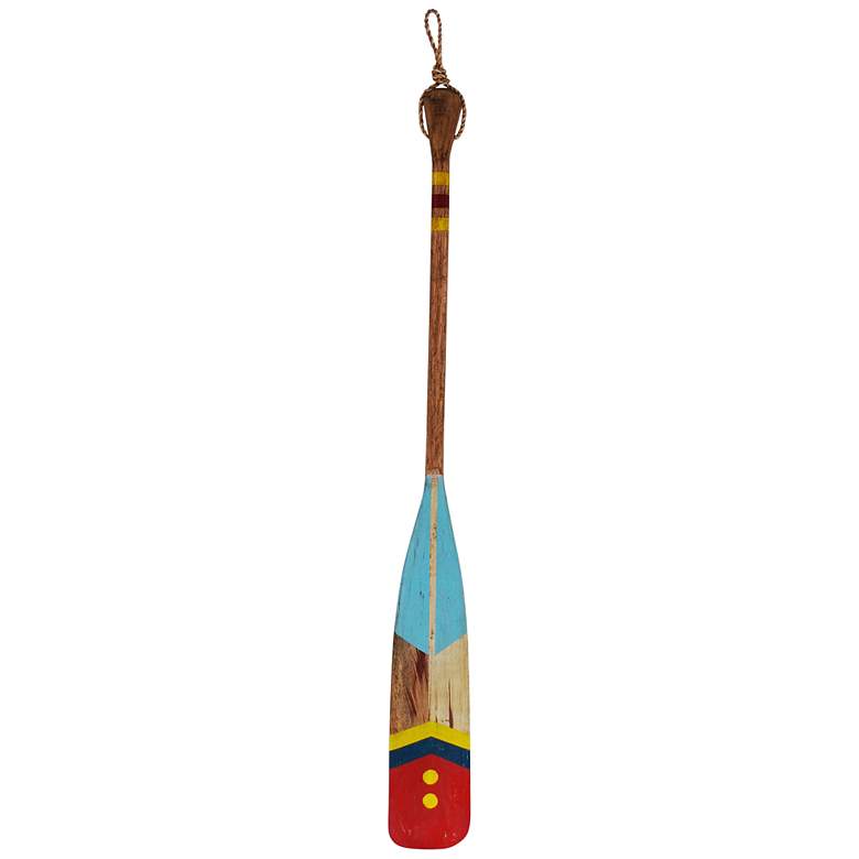 Eangee Gray and Red Oar 60" High Solid Wood Wall Decor – Joanna Home Decor
