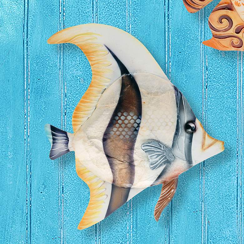 Eangee Moorish Idol Angelfish 9" High Capiz Shell Wall Decor – Joanna ...