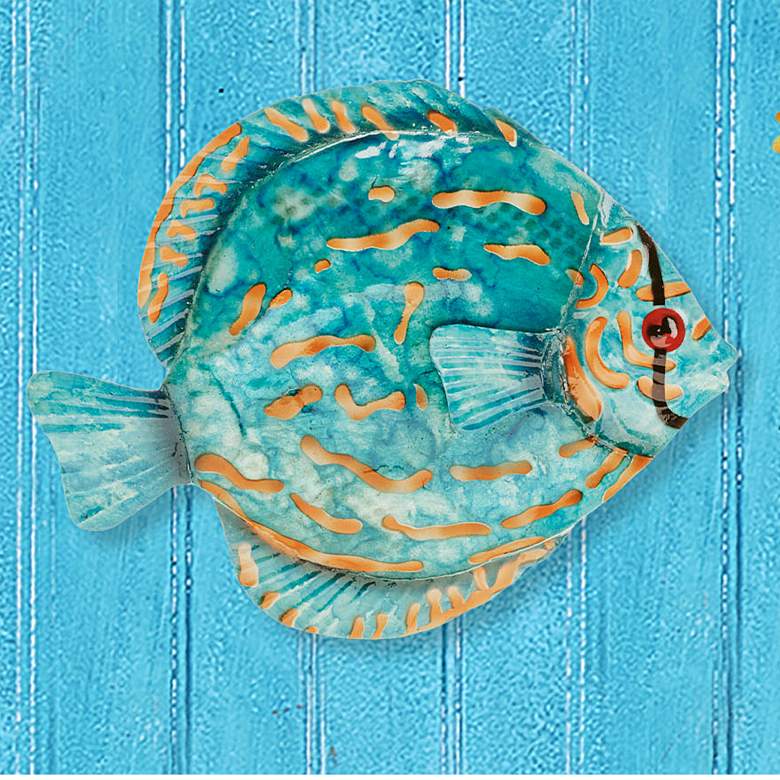 Eangee Discus Fish 8" Wide Blue Capiz Shell Wall Decor – Joanna Home Decor