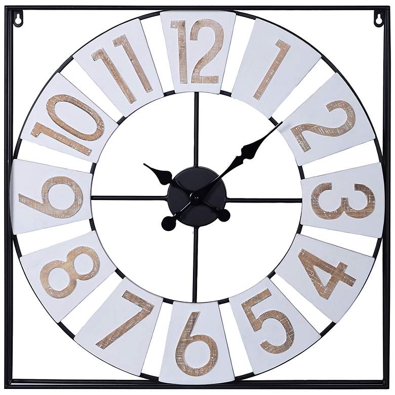 Evelyn 24" Wide Square Metal Wall Clock – Joanna Home Decor
