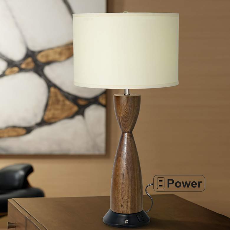 Modern Hourglass Light Kona Outlet Plug Table Lamp – Joanna Home Decor