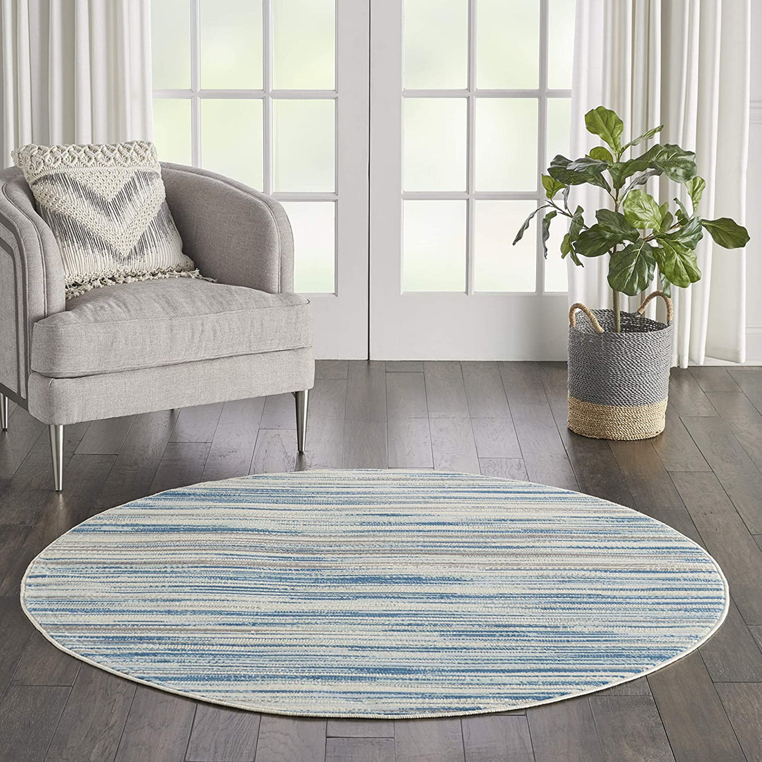 Modern Coastal Blue Area Rug – Joanna Home