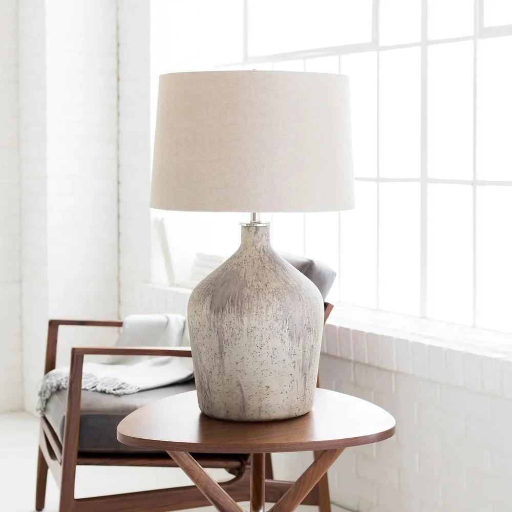 Beldrea Table Lamp with Beige Base and Beige Shade – Joanna Home Decor