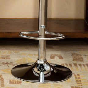 Contemporary Tufted Adjustable Height Hydraulic Bar Stools, Set of 2 ...