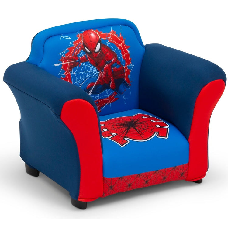 Delta Children Spider-Man Upholstered Chair with Sculpted Plastic Fram ...