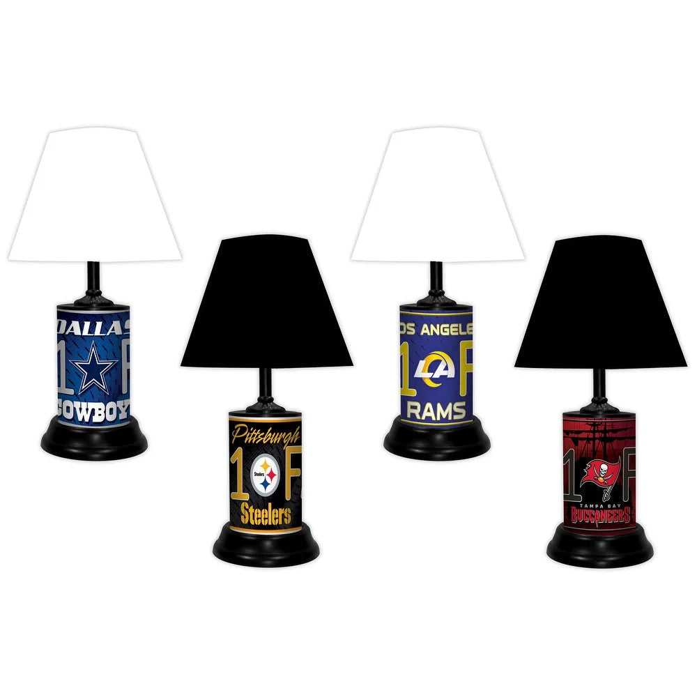 NFL 18-inch Desk/Table Lamp with Shade, #1 Fan with Team Logo, Arizona ...