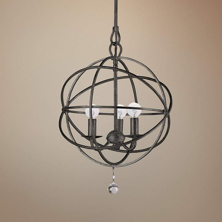 Crystorama Solaris English Bronze 12" Wide Pendant Light – Joanna Home