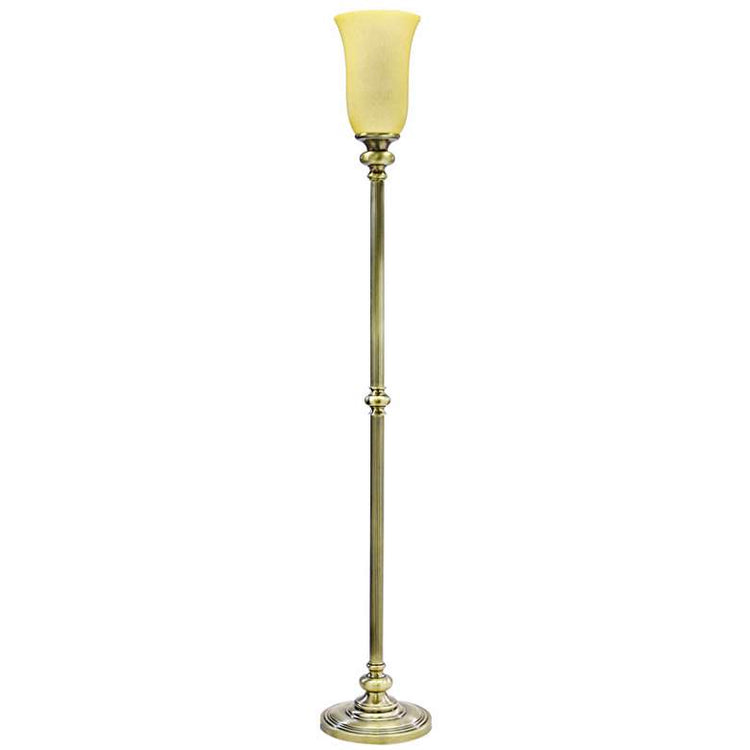 House of Troy Newport Antique Brass Torchiere Floor Lamp – Joanna Home ...