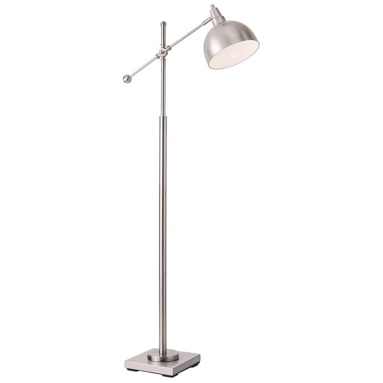 Lite Source Cupola Brushed Nickel Floor Lamp With Swing Arm – Joanna Home