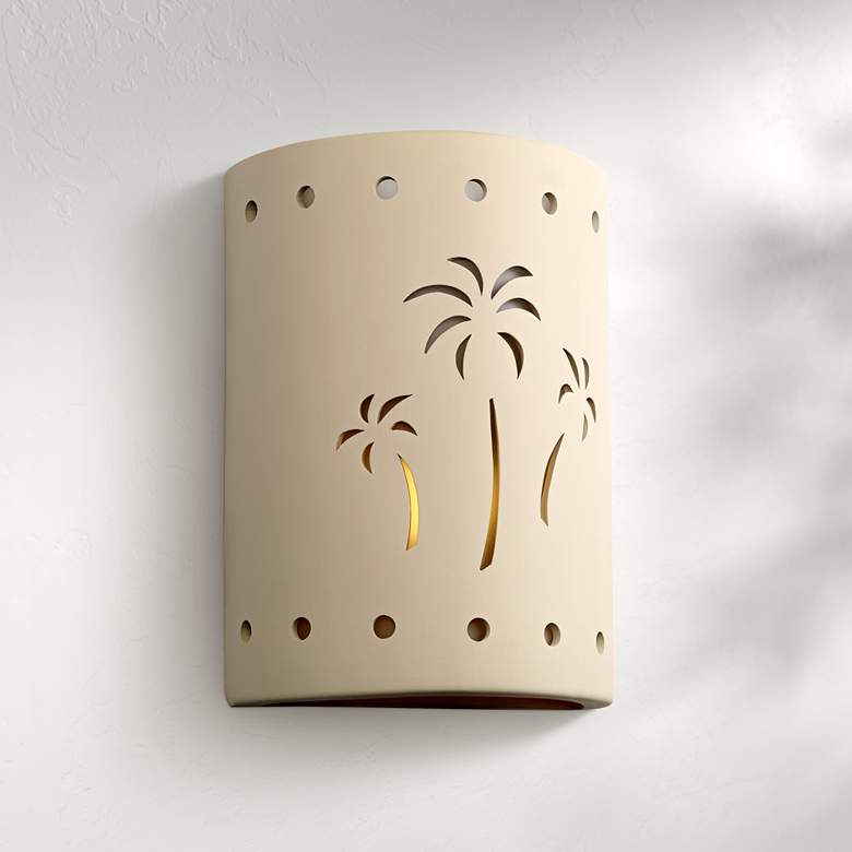 Mirage Flats 13" High Cottonwood Ceramic Outdoor Wall Light – Joanna ...