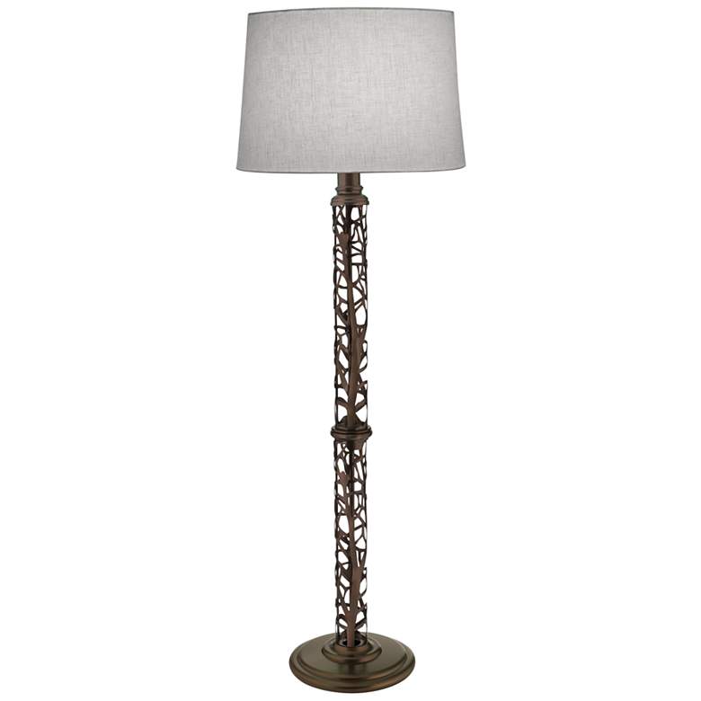 Stiffel Oxidized Bronze Metal Column Floor Lamp – Joanna Home Decor